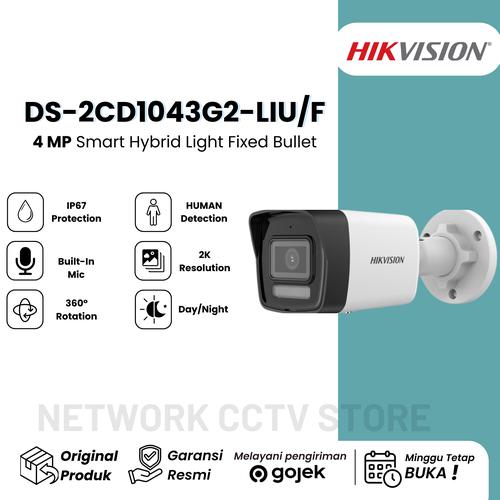 Jual Hikvision DS-2CD1043G2-LIU/F 4 MP Smart Hybrid Light Bullet Network Camera - LIU - Jakarta ...