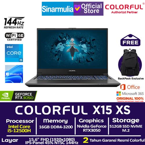 Promo Laptop Gaming COLORFUL X15 XS i5-12500H RTX3050 512GB SSD 16GB ...