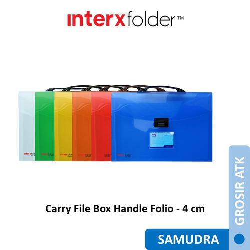 Jual Interxfolder Map Carry File Box 4 cm with handle FC/Folio ...