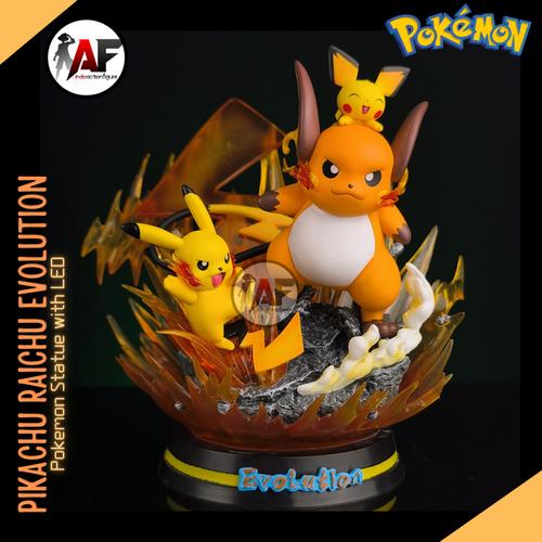 Promo Action Figure Statue pokemon Pikachu Raichu evolution series LED ...