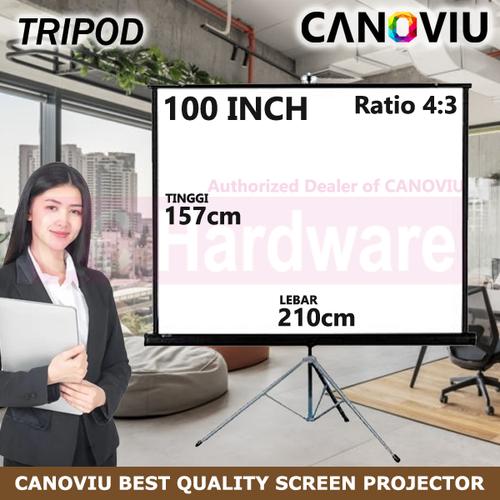 Promo Canoviu Screen Projector 100 Inch | Ratio 4:3 | Layar Proyektor ...