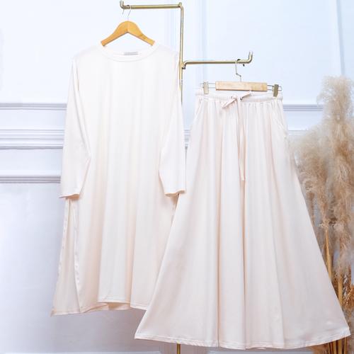 Jual Oneset Tunik Rok Rayon Jumbo Adem - JV Hasanah Set Tunik Rok Rayon ...