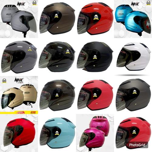 Jual HELM NHK HALF FACE NHK R6 NHK R-6 SOLID BLACK DOFF - Black doff, M ...