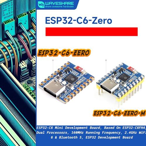 Jual WAVESHARE ESP32-C6 MINI DEVELOPMENT BOARD BASED ON ESP32-C6FH4 DUAL PROCESSORS 160MHZ ...