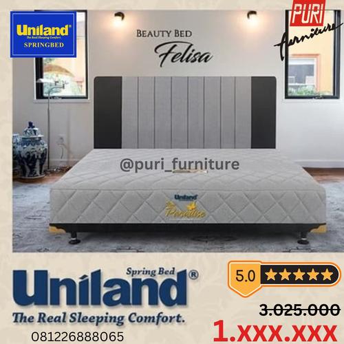 Jual springbed kasur matras uniland beautybed set felisa- full set ...