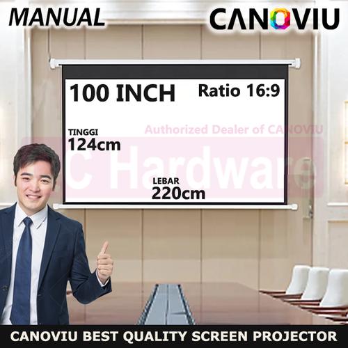 Jual Canoviu Screen Projector 100 Inch | Ratio 16:9 | Layar Proyektor ...