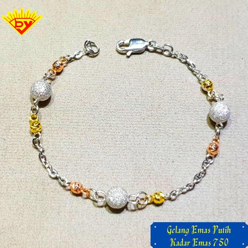 Jual Gelang Rantai Emas Putih Baru 05 Kadar Emas 750 - Jakarta Pusat ...