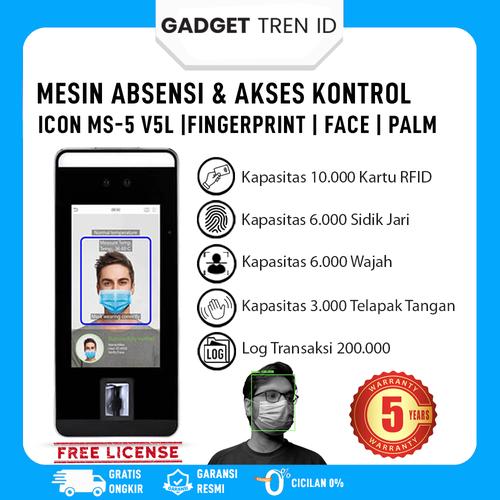 Jual Mesin Absensi & Akses Kontrol Wajah ICON MS-5 V5L | Mesin Akses ...