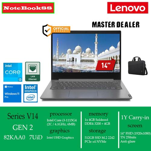 Promo LENOVO V14 G2 ITL 82KAA0 7UiD INTEL CORE i3-1115G4 INTEL UHD 8GB ...