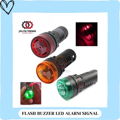 Jual FLASH BUZZER LED ALARM SIGNAL BEEPER AC AD16-22 SM 12V 24V 220V ...