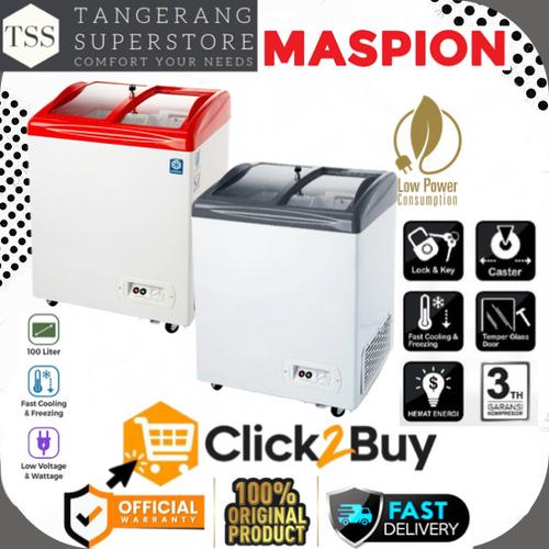 Jual CHEST FREEZER SLIDING MASPION UCHIDA UFH100C UFH-100C 100C SUPER ...