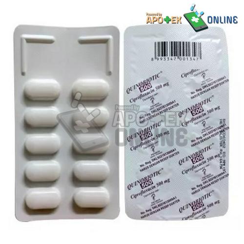 Jual QUINOBIOTIC 500 Mg/CIPROFLOXACIN/OBAT INFEKSI SALURAN PERNAFASAN ...