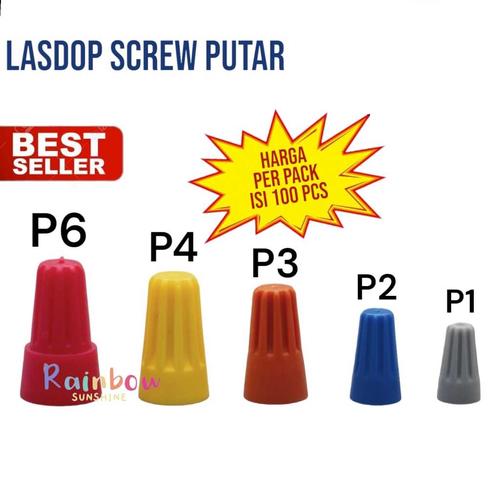 Jual Lasdop Screw On Wire Connectors 1 PACK ISI 100PCS - 1 PACK 100PCS ...