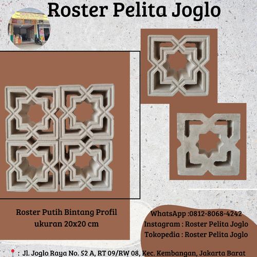 Jual Roster Putih Bintang Profil/Ukuran 20x20cm/Roster Aesthetic ...