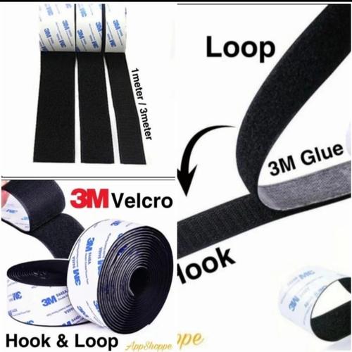 Jual Double Tape Velcro Adhesive Double Tape Velcro Hook & Loop 5cm x 1 meter - Jakarta Barat ...