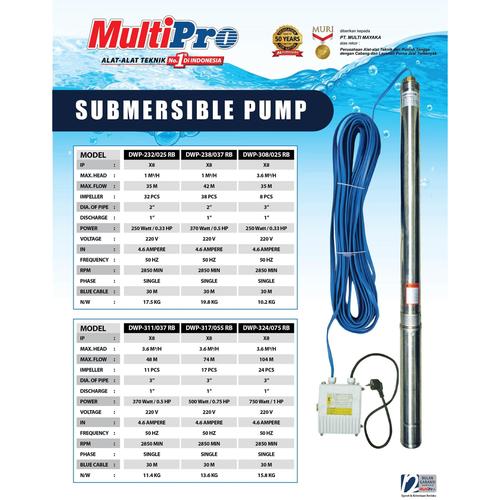 Promo Pompa Sumersible Multipro 2 inch sibel satelit full Tembaga - 0. ...