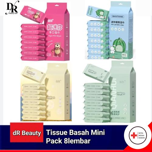 Jual Tissue Basah Mini Pouch Tissue Basah Travelling Per Pouch isi 8 ...