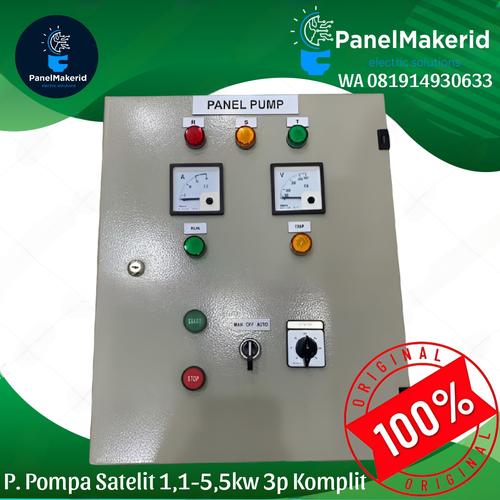 Jual panel pompa satelit 3phase 1,1-5,5kw komplit otomatis wlc omron ...
