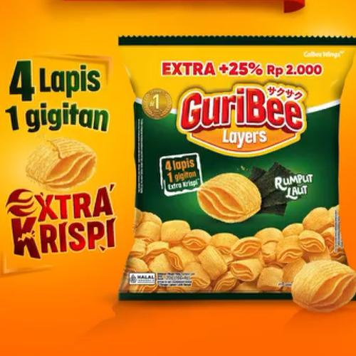 Promo Guribee Snack Rumput Laut Renceng (1 Renceng isi 10 pcs)/Guri Bee Layers Rasa Rumput Laut ...