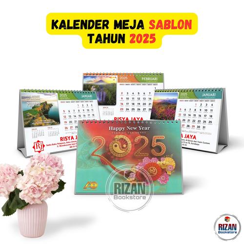 Jual Kalender Meja Sablon Bisa Request Logo/Tulisan Tahun 2025 (Minimal ...