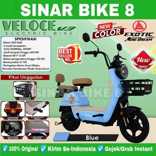 Jual Sepeda Listrik EXOTIC VELOCE V3 500 Watt BY PACIFIC Electric E ...