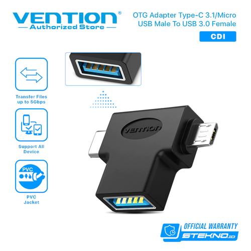 Promo Vention Adapter Micro USB Type-C to USB 3.0 Female OTG Adapter ...