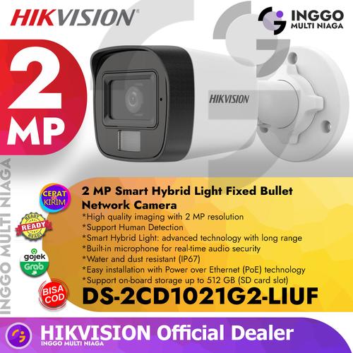 Jual HIKVISION DS-2CD1021G2-LIUF - 2MP Smart Hybrid Light Audio Bullet Network Camera - Jakarta ...