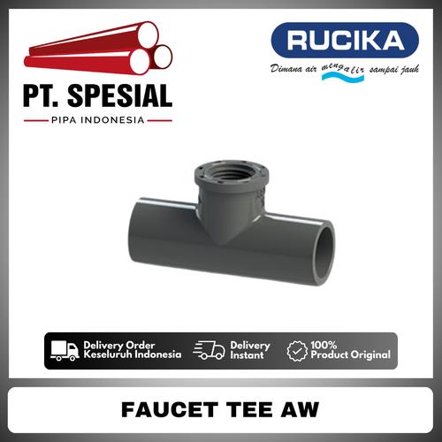 Jual Faucet Tee PVC Rucika 1/2 - 3/4 Inch / Tee Drat Dalam PVC AW ...