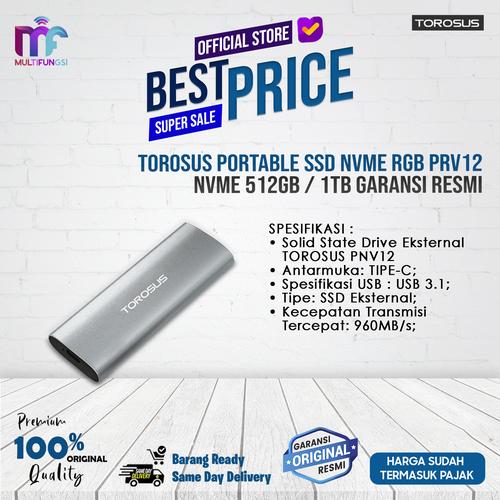 Promo Torosus Portable SSD NVME RGB PRV12 NVME 512GB / 1TB Garansi ...