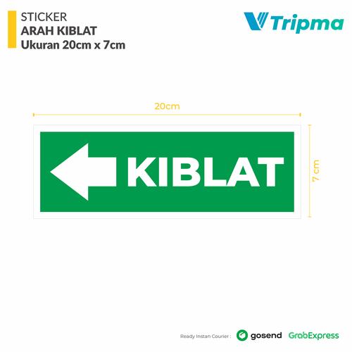 Jual Sticker Arah Kiblat Ukuran 20cm x 7cm - Sticker Cutting - Kota ...