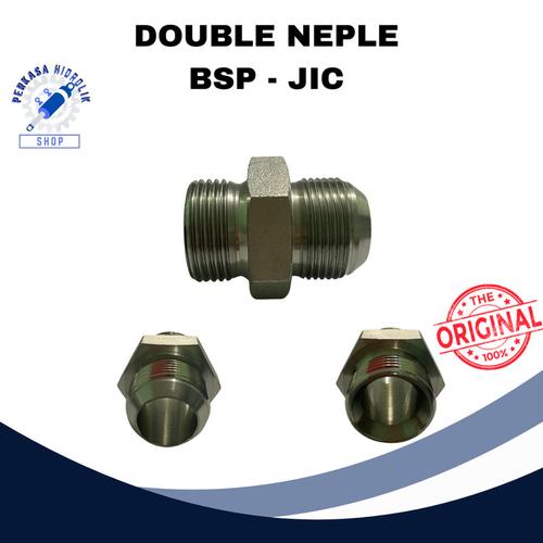 Jual Hydraulic Double Nepple BSP - JIC 12 - 08 / 1/2" Inch - 3/4" Inch ...
