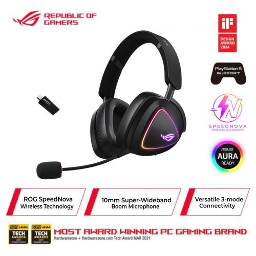 Jual ASUS ROG Delta II | Tri-mode Wireless Gaming Headset with ROG ...