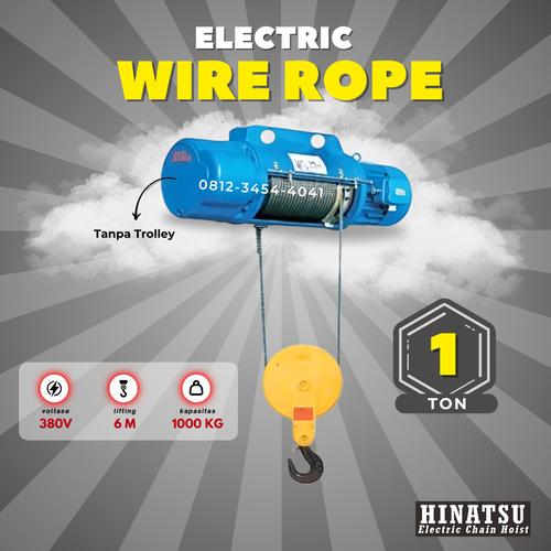 Jual Hinatsu Wire Rope 1 Ton 6 Meter Electric Seling 12M - TANPA ...