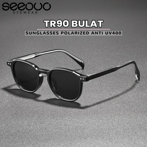 Promo Seeouo Sunglasses Sun Protection Fashion Unisex Pria Wanita Model Bulat Stylish TR90 ...