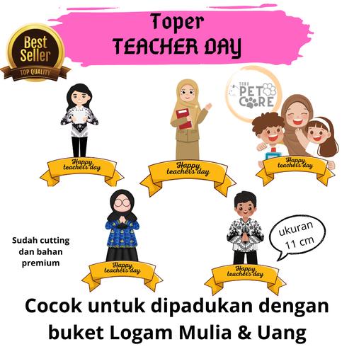 Jual TOPPER TEACHER DAY / TOPPER HARI GURU GEMOY LUCU PELENGKAP BUKET ...
