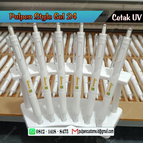 Jual Pulpen Custome 24 / Pulpen Style Gel / Cetak Print UV / Bolpen ...