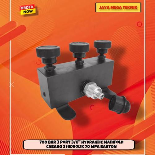 Jual 700 bar 3 Port 3/8" Hydraulic Manifold Cabang 3 Hidrolik 70 MPa ...