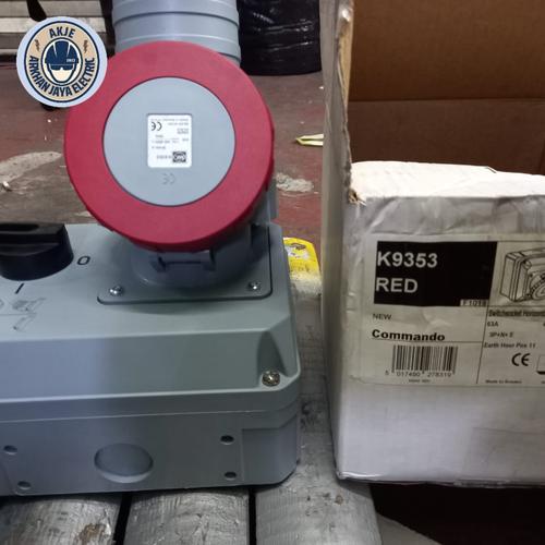 Promo Socket Mennekes K9353Red Socket 3P+N+E Angled 63A Commando - Kab ...