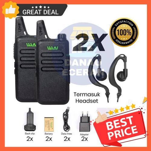 Promo WLN HT WLAN KD C1 Walkie Talkie KD-C1 UHF Full Set 2PCS - Jakarta ...