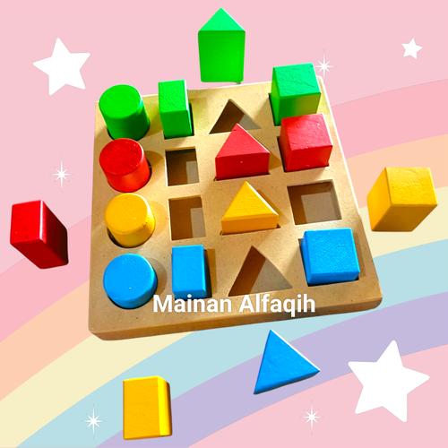 Jual Mainan Edukasi Anak- Mainan Edukatif-Papan Geometri Bertingkat ...