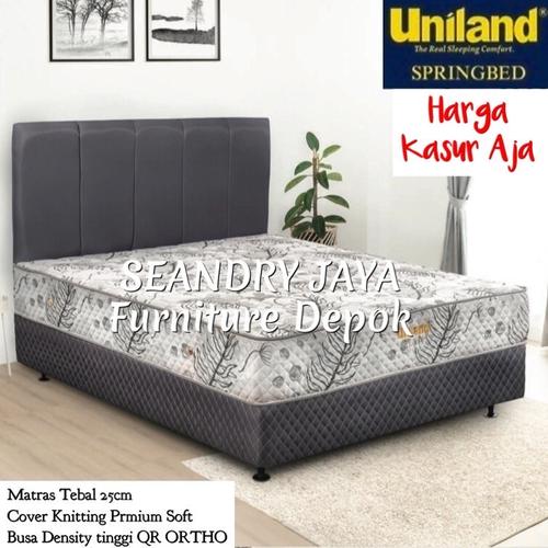Jual Kasur matras spring bed uniland grey putih tebal 25cm/springbed ...