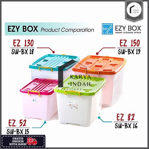 Jual Container Box EZY BOX Tempat Penyimpanan Serbaguna Besar Jumbo Plastik - 150L - Kota Jambi ...