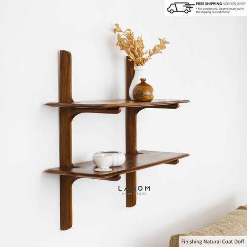Promo Rak Dinding Estetik dari Kayu Jati Solid - Kab. Sleman - Lagom ...