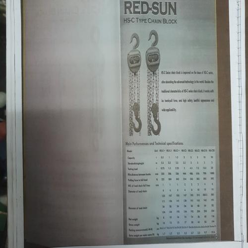 Jual Chain Block / Takel 3 ton x 5 meter REDSUN Chainblock - Jakarta Barat - Global Tehnik Mart ...