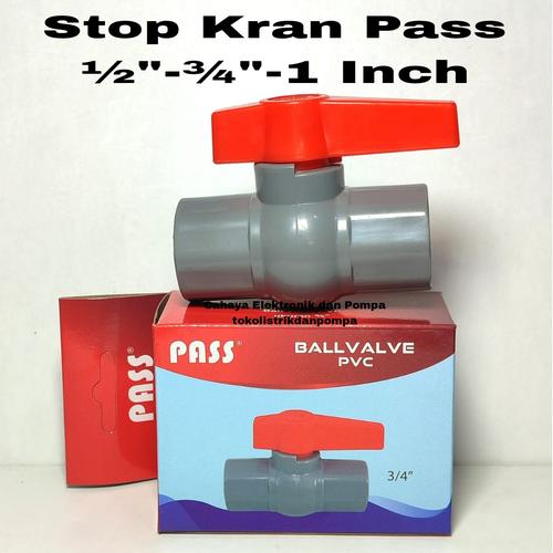 Jual Stop Kran Pass Ukuran 1/2 Inch/3/4 Inch/1 Inch/Ball Valve Pass ...
