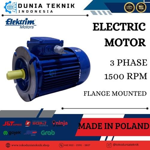 Jual ELECTRIC MOTOR 3KW 4HP 1500RPM 4POLE 3PHASE B5 FLANGE - ELEKTRIM ...
