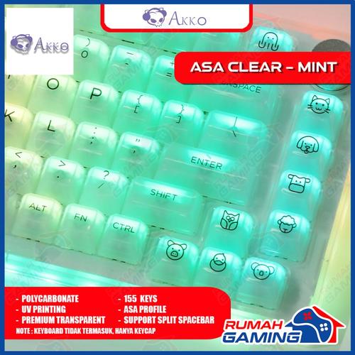 Promo KEYCAP - KEYCAPS - ASA - AKKO ASA CLEAR TRANSPARENT - PC - 155 ...