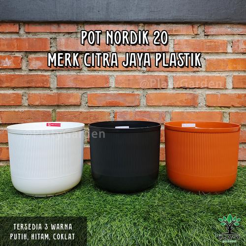 Jual Pot Nordik 20 | Pot Tanaman Hias | Pot Tabung | Pot Putih Hitam ...