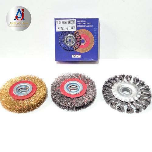 Jual sikat kawat roda 4 inch /Wire brush wheel 4 inch - kuningan - Kab ...