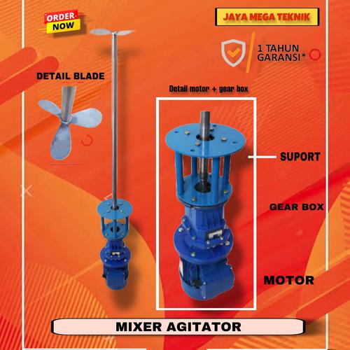 Jual Agitator Mixer Kimia SS304 0,75KW 1HP 3Phase 4P With Gearbox ...